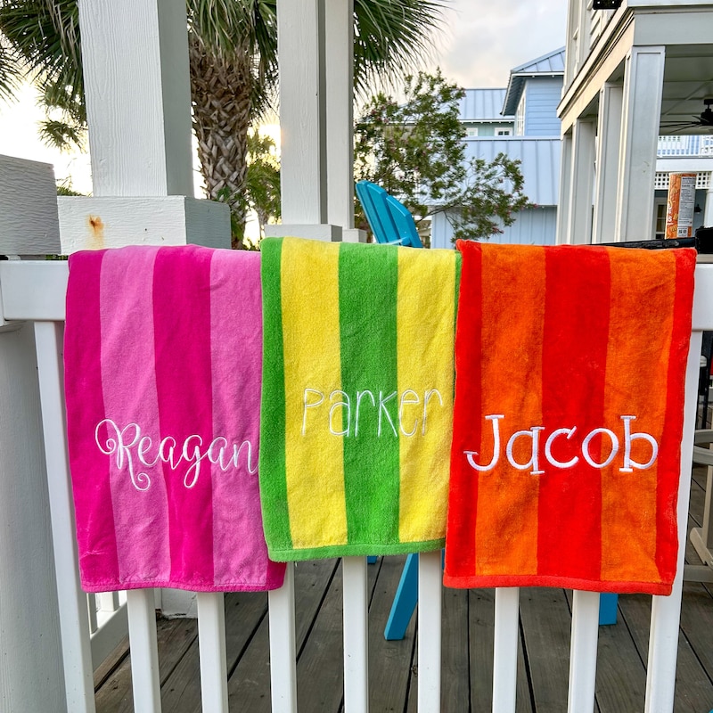 Bright Color Beach Towels - Etsy