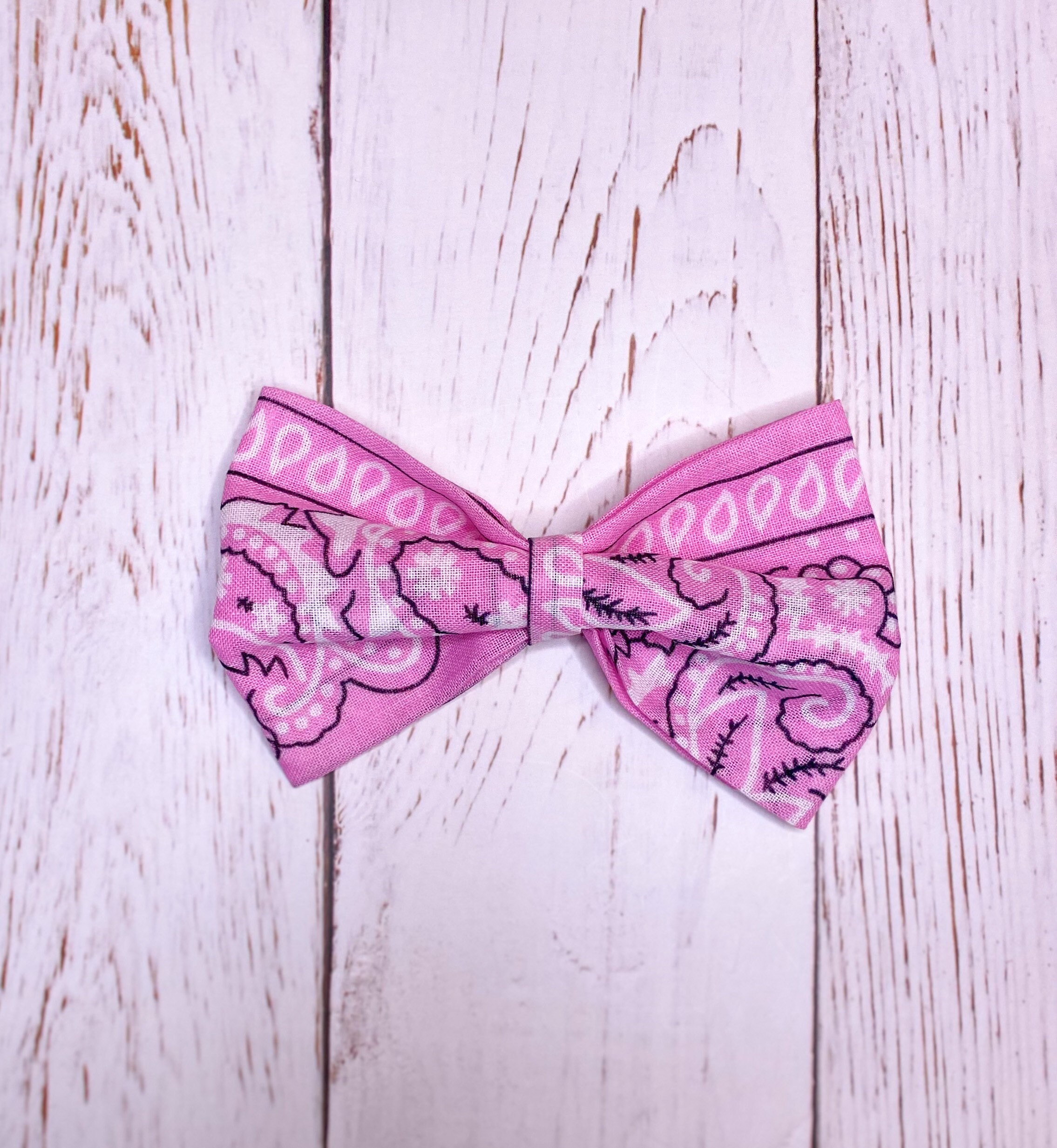 Red Bandana Bow, Large or Pigtail Bows Set of Two, Baby or Toddler Girl ...