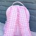 Monogrammed Gingham Nylon Backpack in Pink or Blue, Personalized Diaper ...