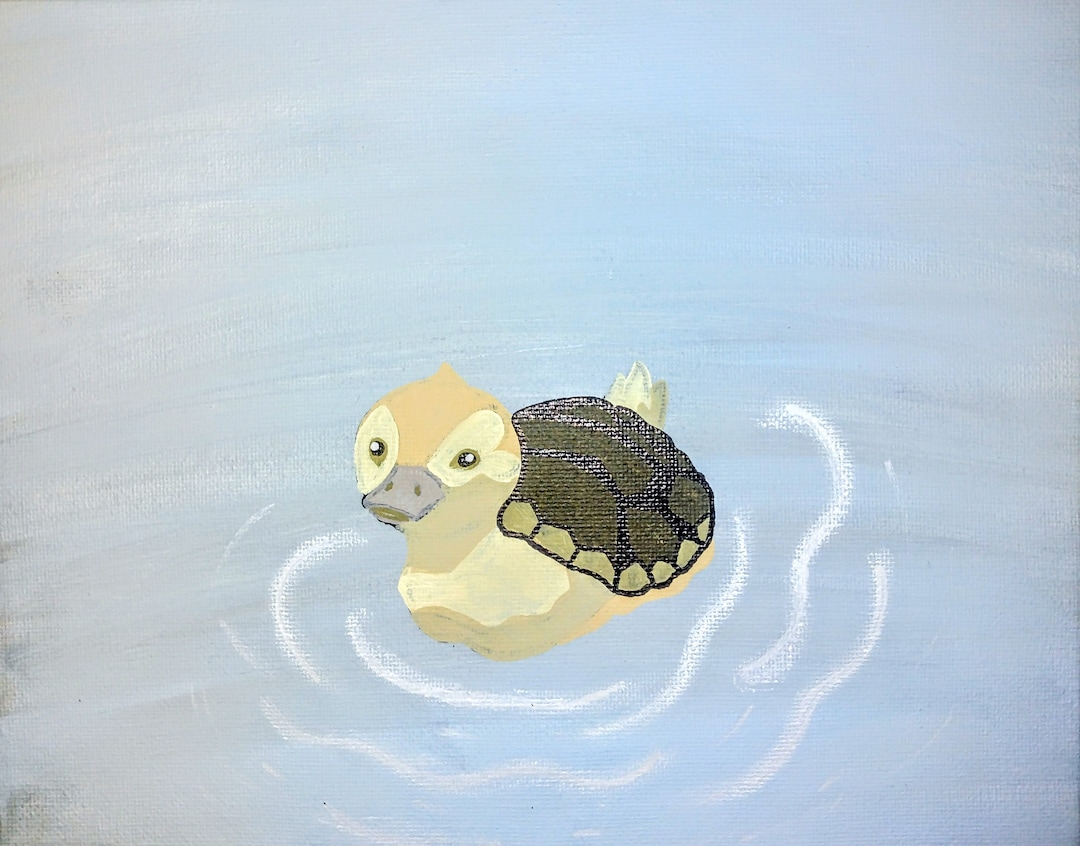 Turtleduck | Original on Canvas - Etsy