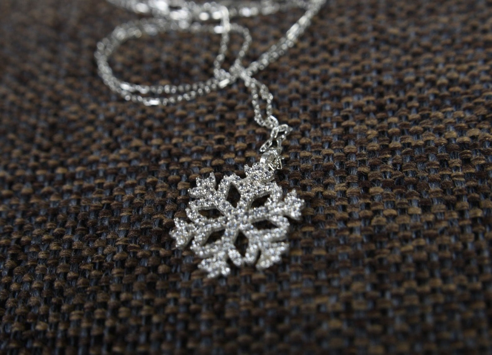 Silver Snowflake Necklace Small Snowflake Pendant 925 | Etsy