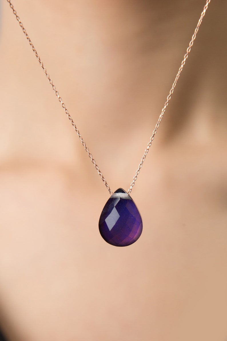 Mood Necklace Silver Color Change Necklace Changing Color - Etsy