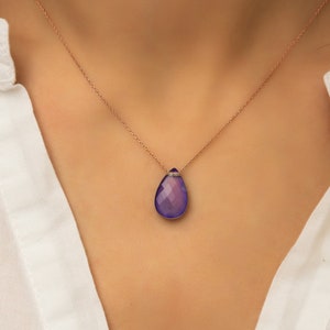 Mood Necklace Silver, Color Change Necklace, Changing Color Mood Stone ...