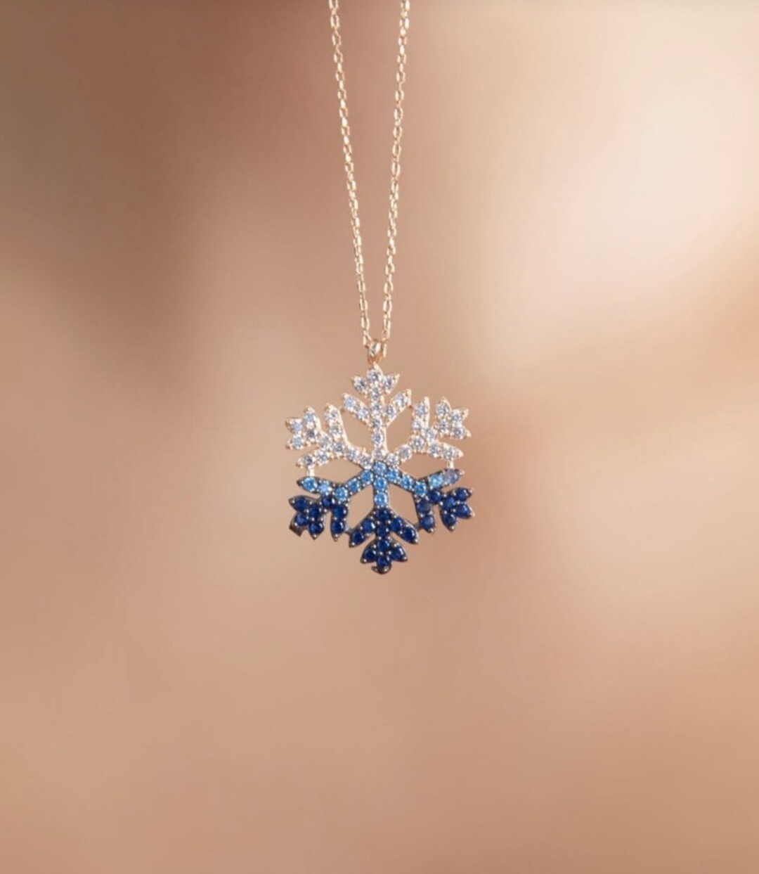 925 Sterling Silver Small Snowflake Necklace for Women, Tiny Snowflake ...
