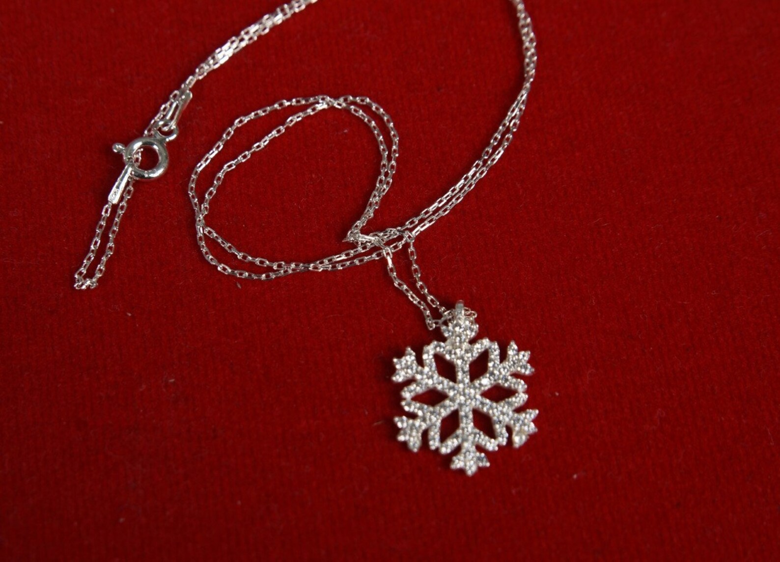 925 Sterling Silver Small Snowflake Necklace for Women Tiny - Etsy