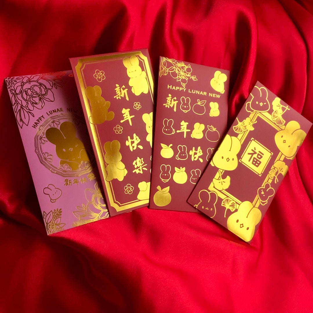 Year of the Rabbit Red Envelopes Lunar New Year - Etsy