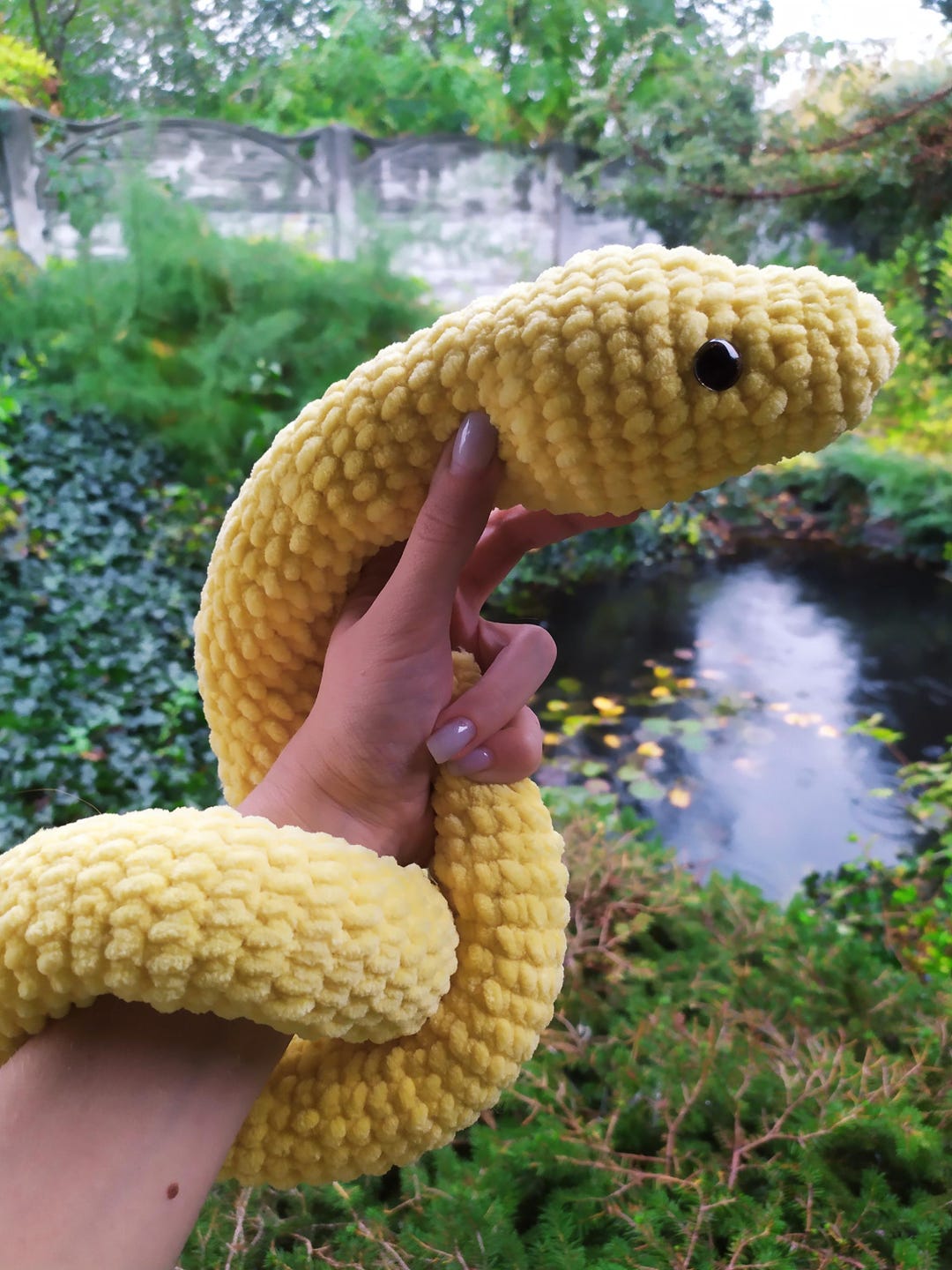 Big Snake Knitted Snake Snake Toy Soft Snake Handmade Snake Crochet ...