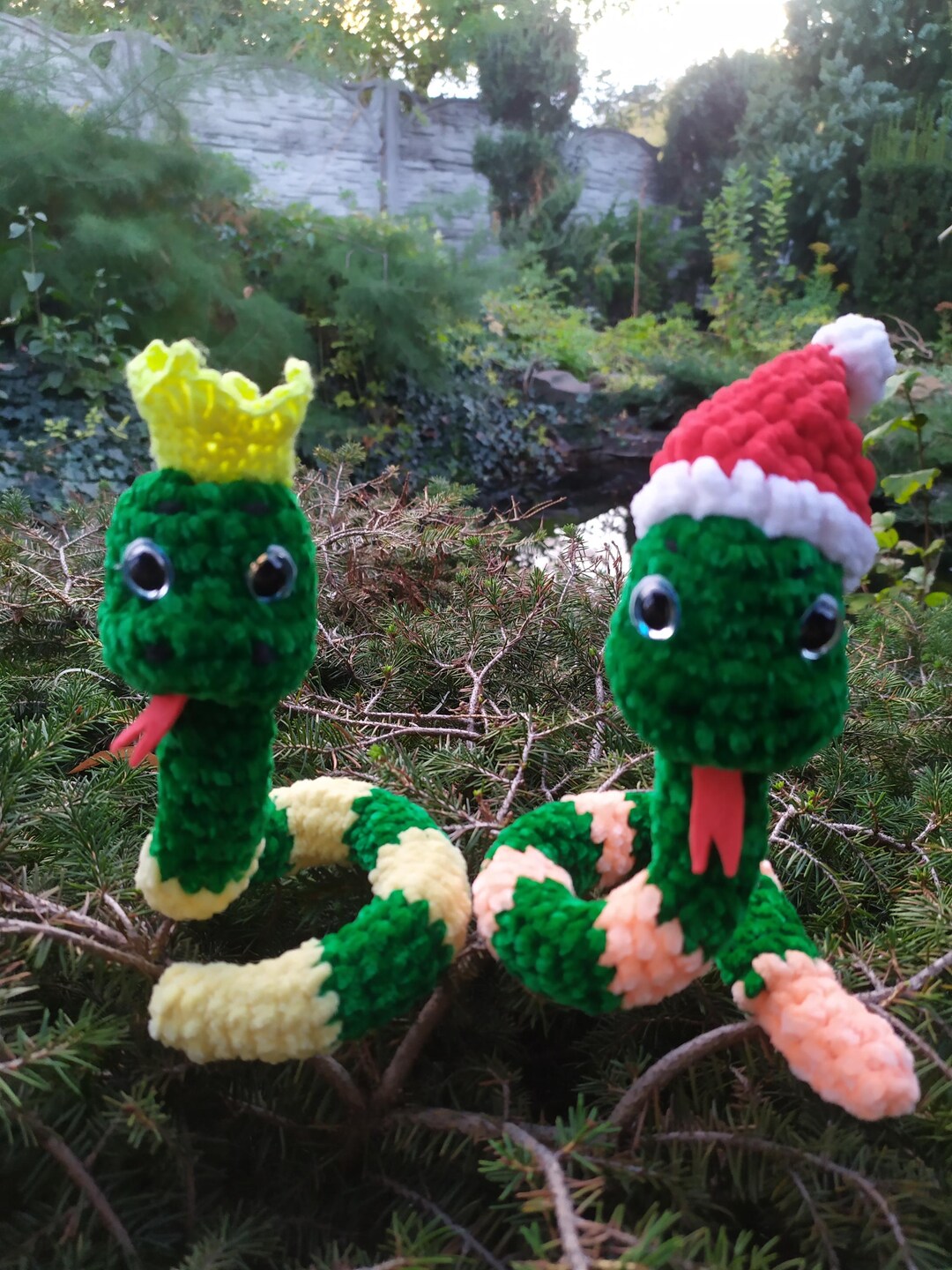 Amigurumi Snake Knitted Snake Soft Toy Snake Plush Snake Striped ...