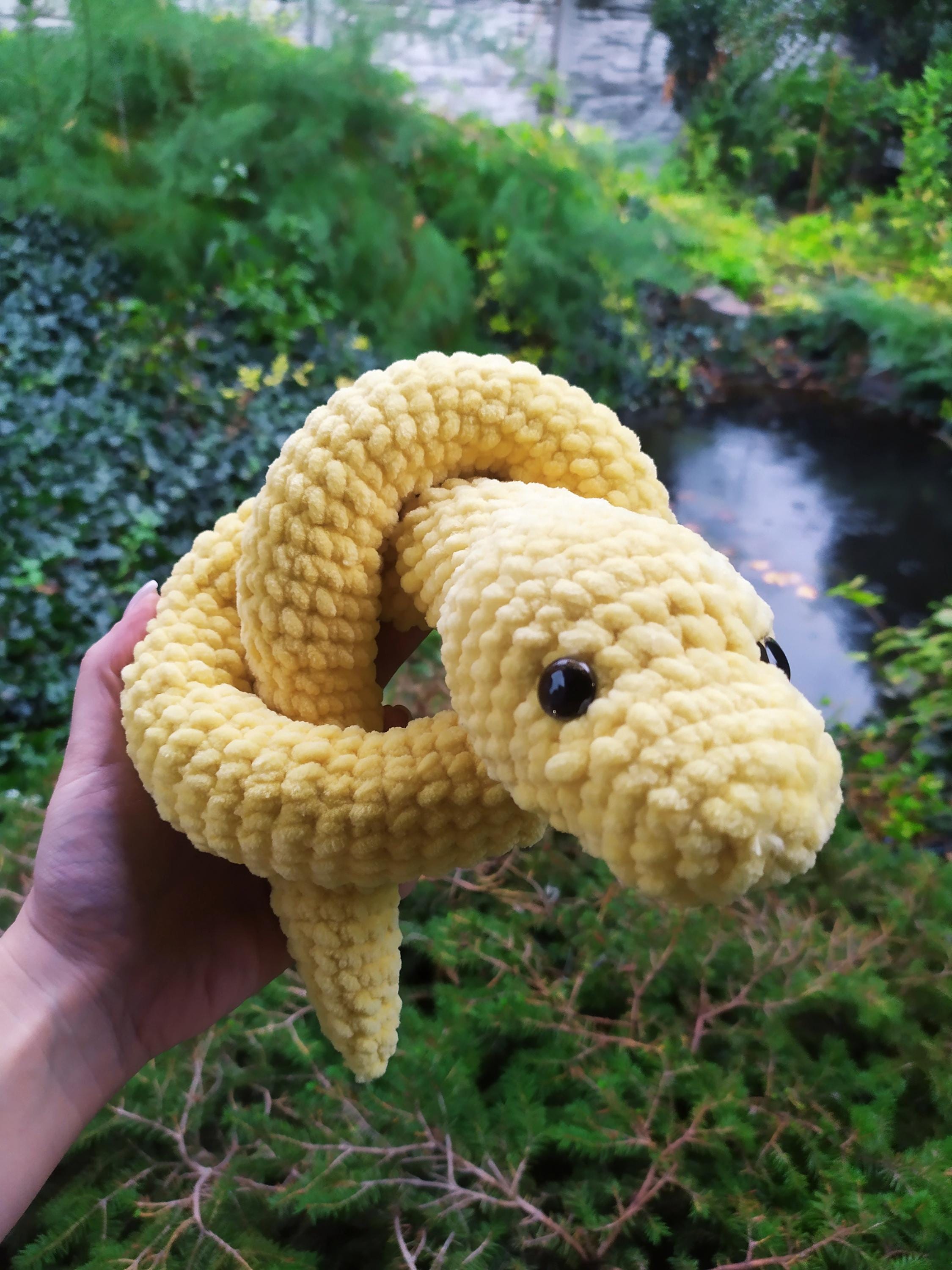 Big Snake Knitted Snake Snake Toy Soft Snake Handmade Snake Crochet ...