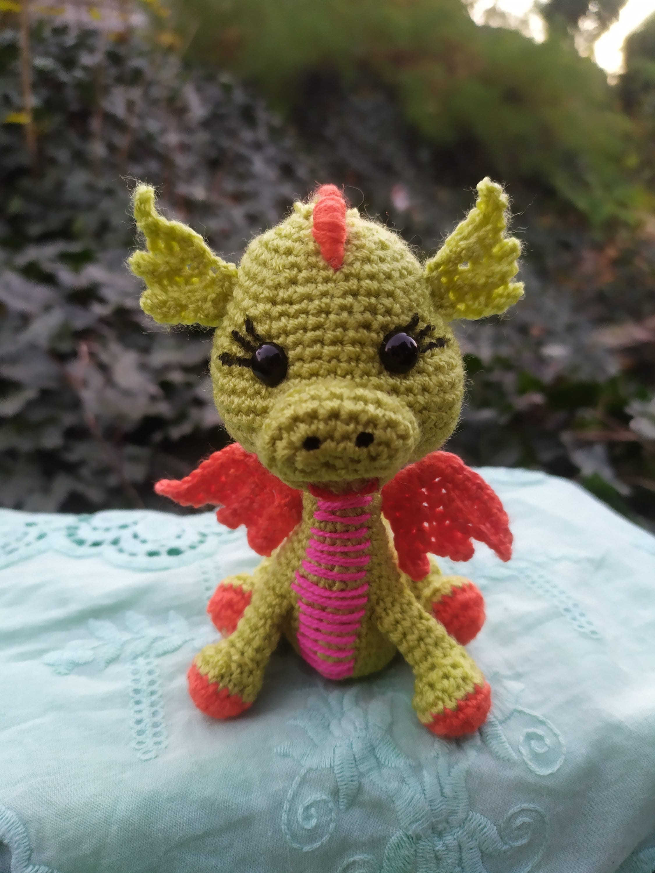 Knitted Dragon Crochet Dragon Ready-made Knitted Dragon Soft Toy Dragon ...