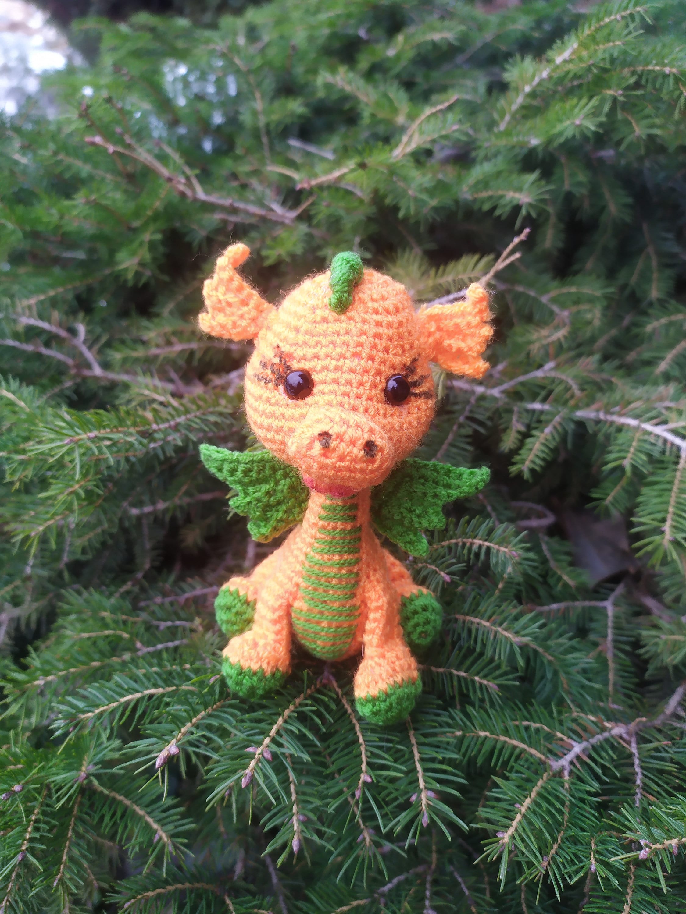Knitted Dragon Crochet Dragon Ready-made Knitted Dragon Soft Toy Dragon ...
