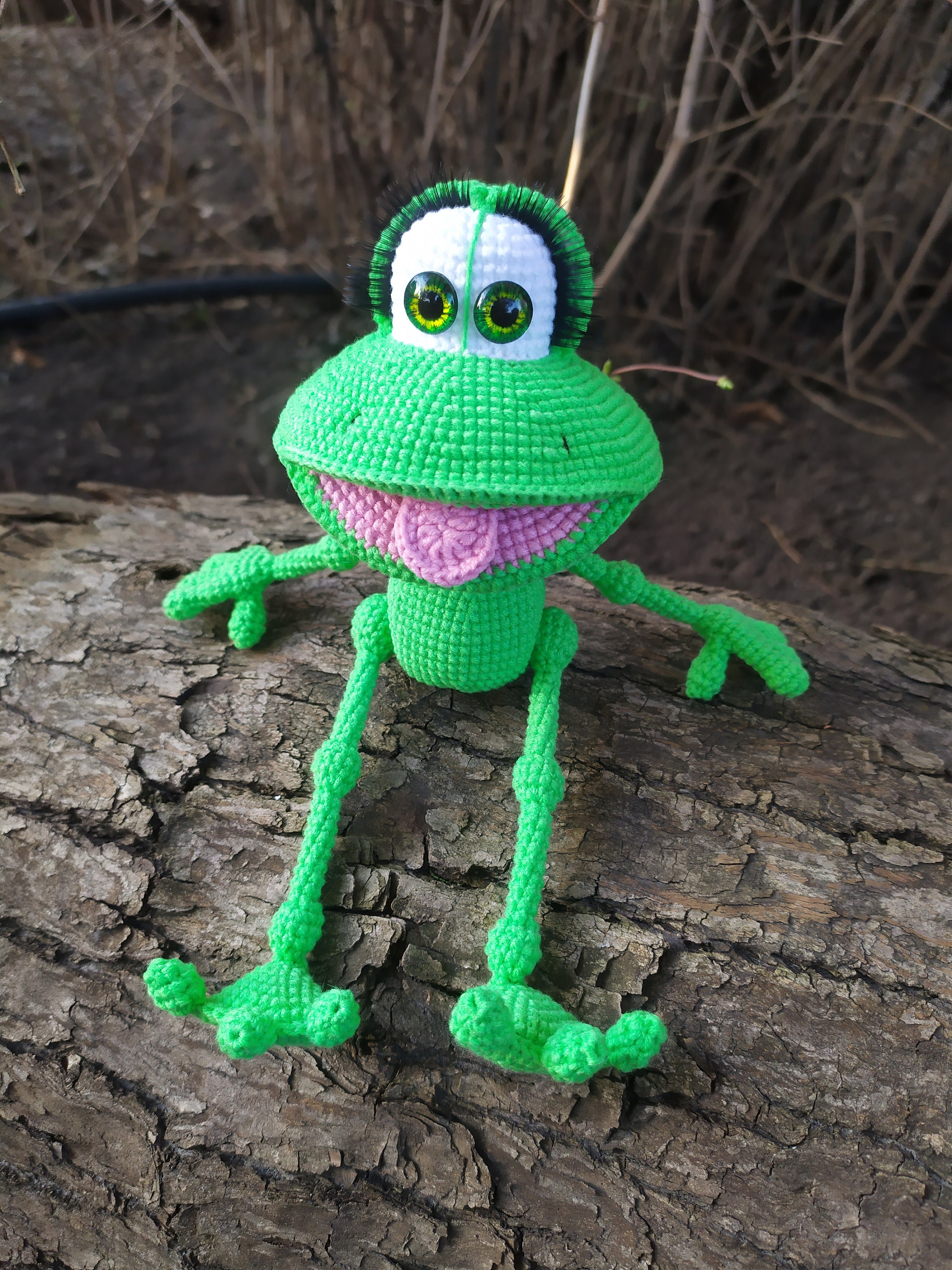 Amigurumi Frog Knitted Frog Handmade Frog Knitted Toy Frog Crochet Frog ...