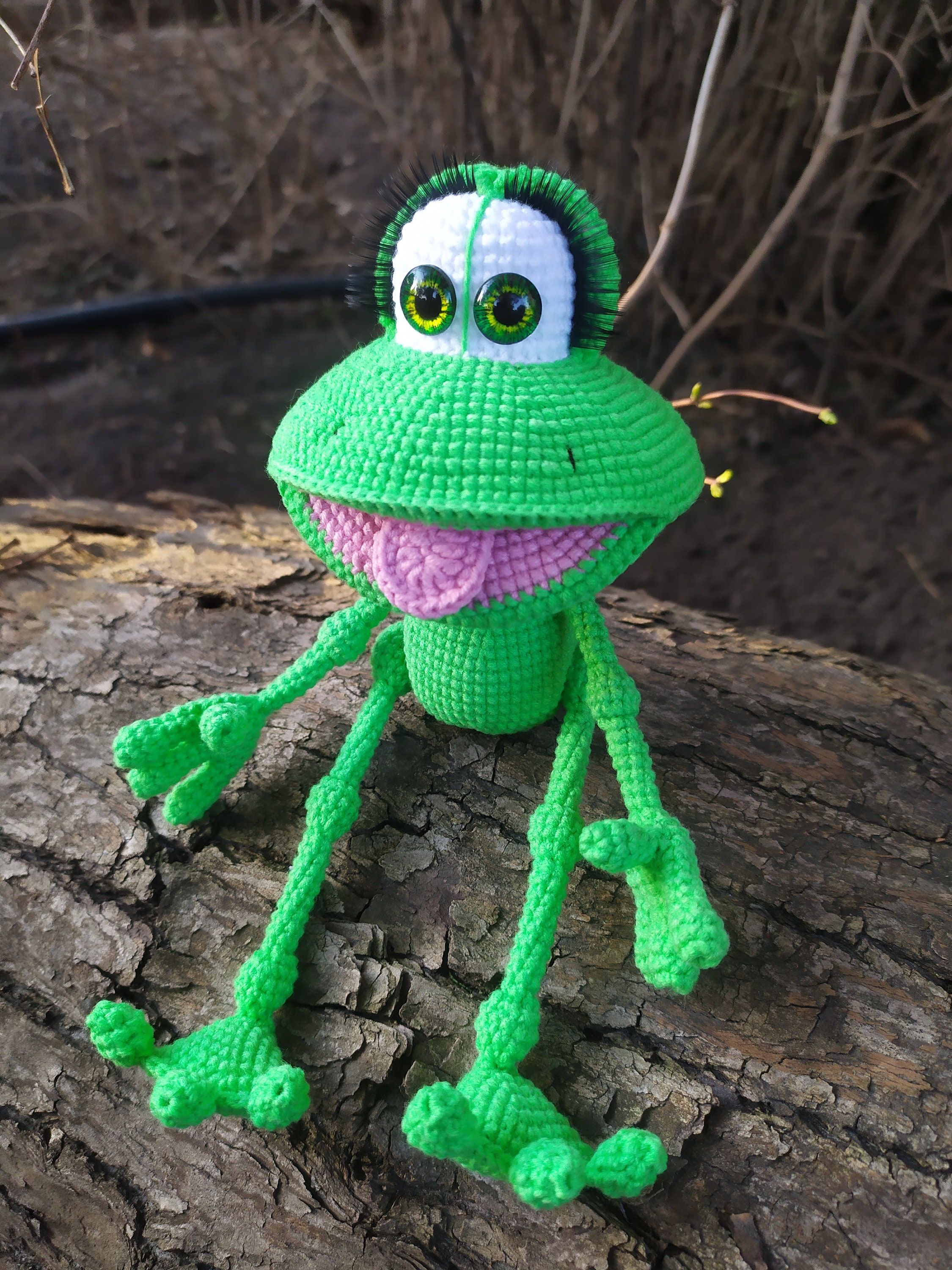 Amigurumi Frog Knitted Frog Handmade Frog Knitted Toy Frog Crochet Frog ...