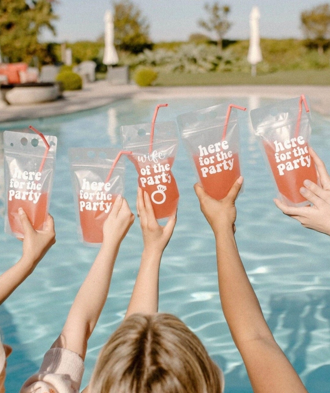 Wife of the Party Bride Drink Pouch | Bridesmaid Drink Pouch Bach Cups ...