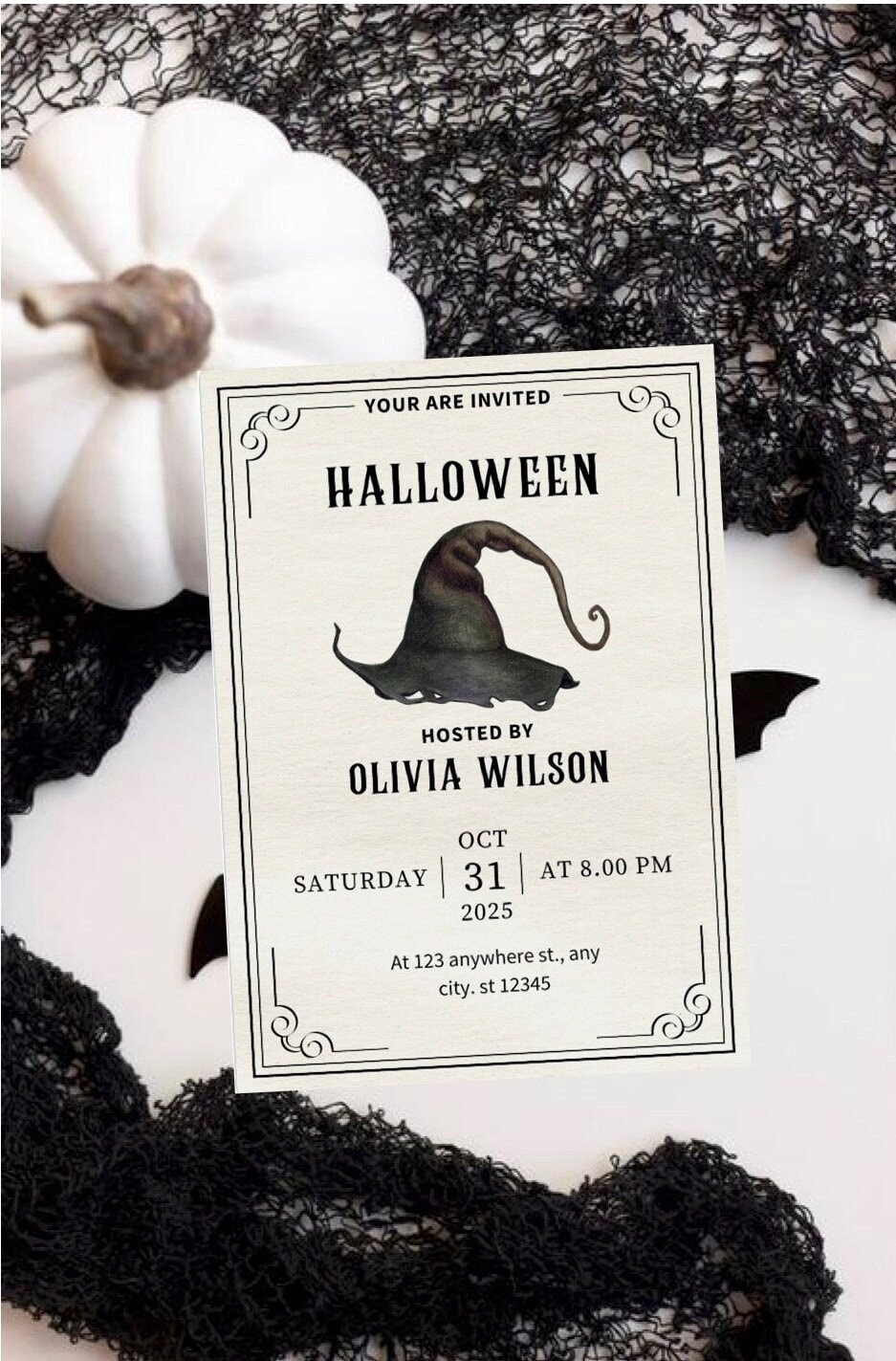 Editable Halloween Party Invitation Template Editable - Etsy