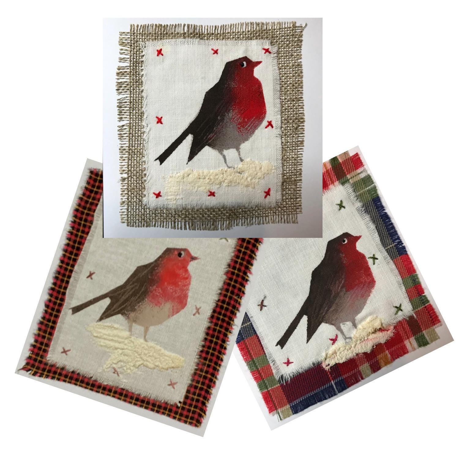 3 Hand Made Robin Cards - Etsy UK
