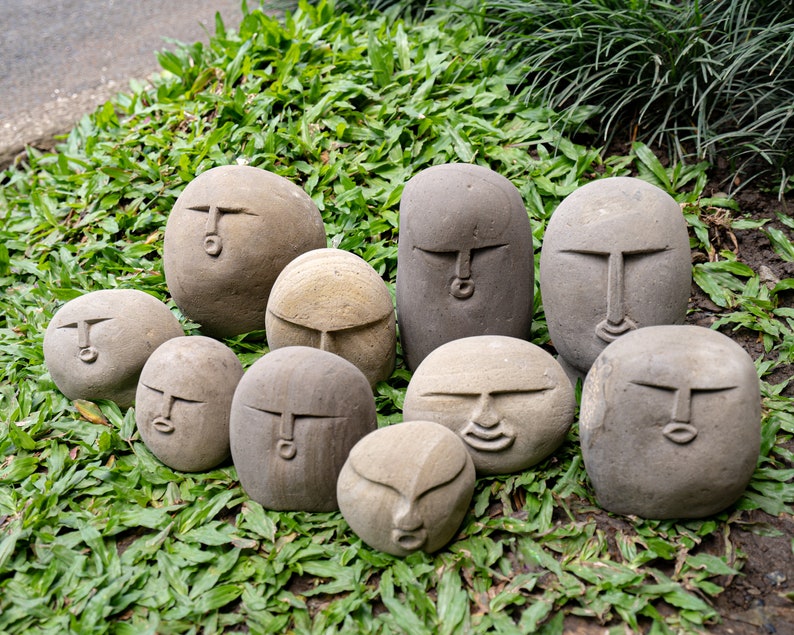 Funny Face Many Face Meme Face Stone Face Figurine Stone - Etsy UK