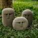 Funny Face, Stone Face Figurine, Stone Carving Face, Funny Face, Stone ...
