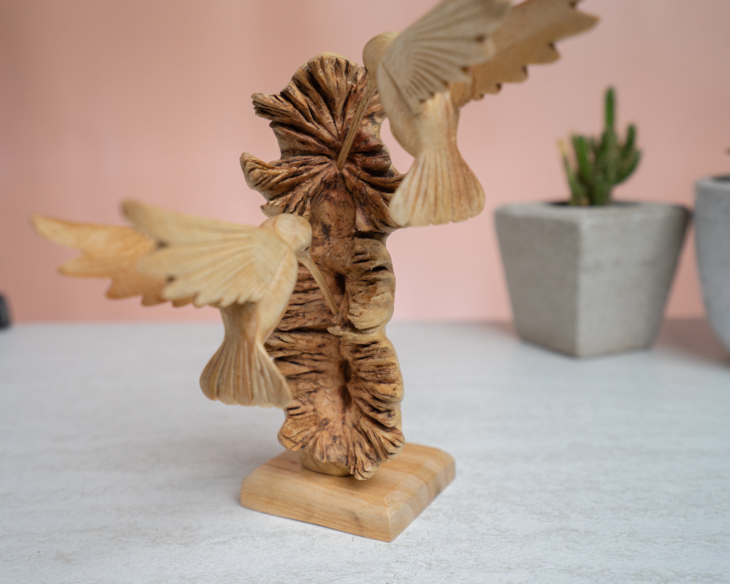 Wooden Hummingbird 8 Inch / 20.32 Cm Hand Carved Statue - Etsy