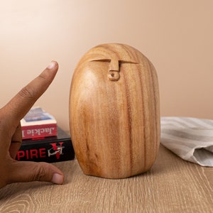 Funny Face Wood, Funny Face Family, Wood Carving, Room Decor, Family ...