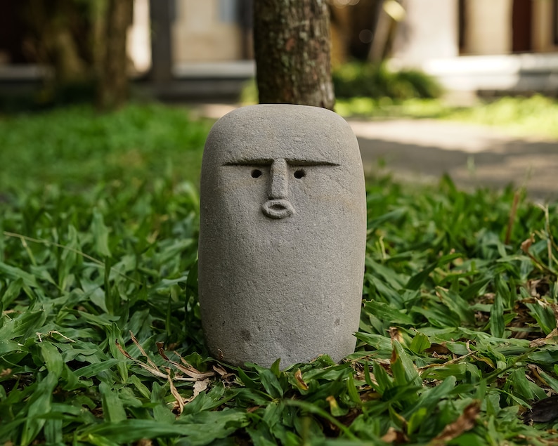 Funny Face Stone Face Figurine Stone Carving Face Funny - Etsy