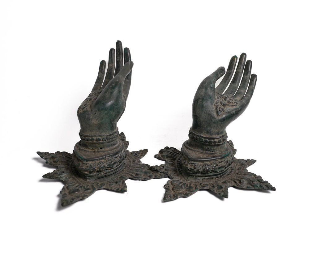 SET - Brass Hand Hook 5 Inch / 12 Cm , Hand Brass, Hand Sculpture, Hand ...