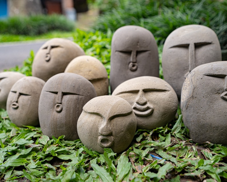Funny Face Many Face Meme Face Stone Face Figurine Stone - Etsy Finland