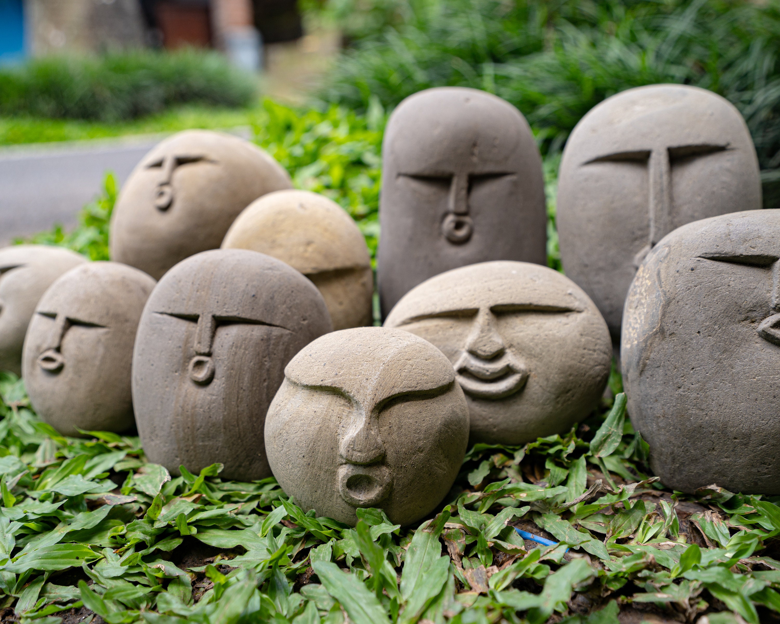 Funny Face , Many Face, Meme Face, Stone Face Figurine, Stone Carving ...