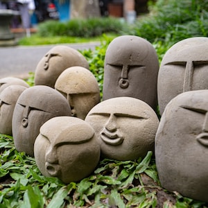 Funny Face , Many Face, Meme Face, Stone Face Figurine, Stone Carving ...