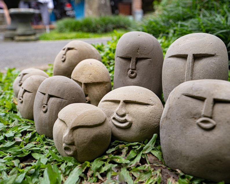 Funny Face Many Face Meme Face Stone Face Figurine Stone - Etsy