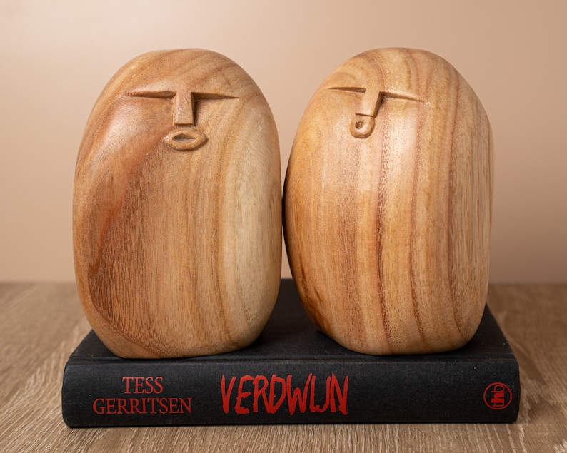 Funny Face Wood, Funny Face Family, Wood Carving, Room Decor, Family ...