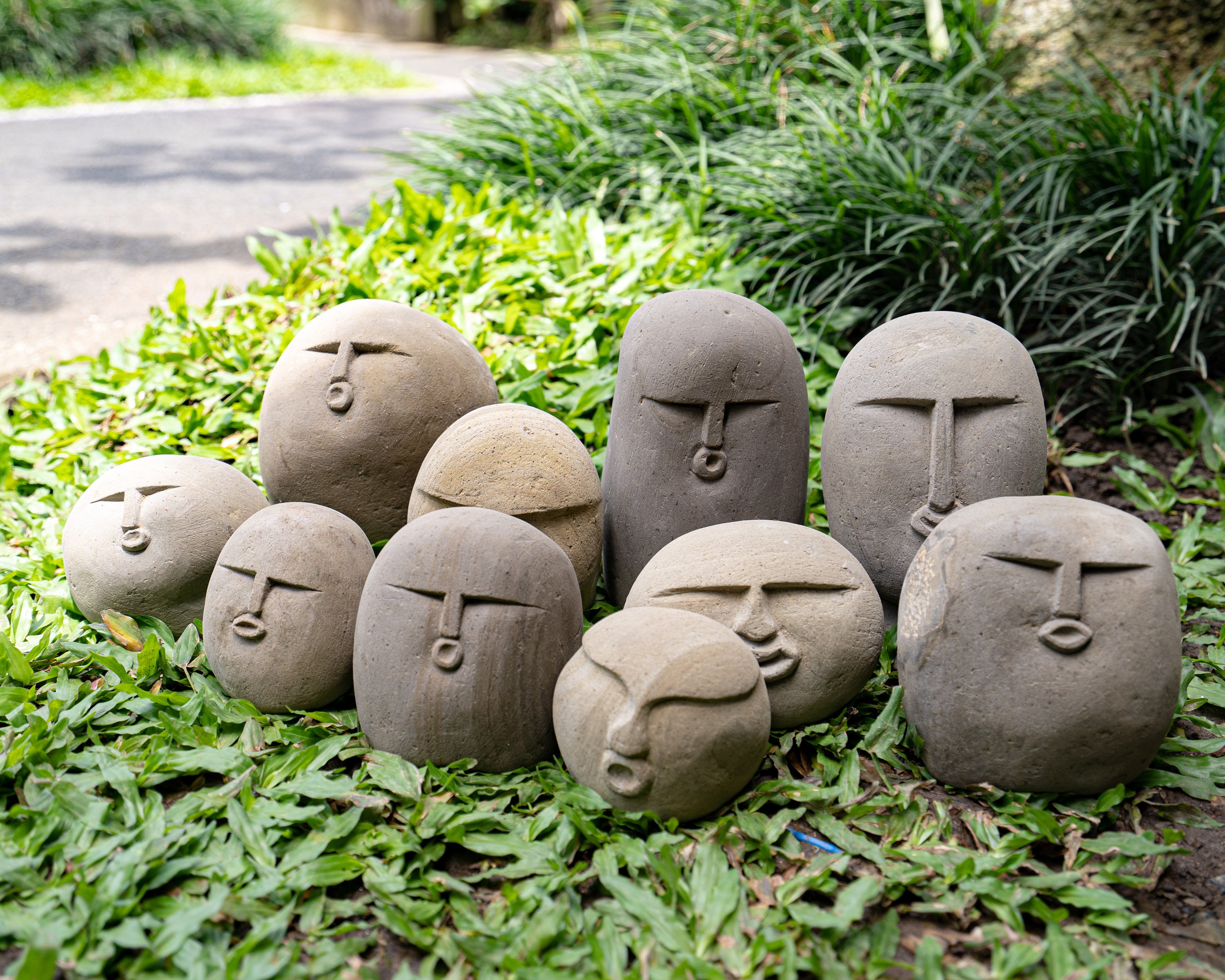 Funny Face , Many Face, Meme Face, Stone Face Figurine, Stone Carving ...