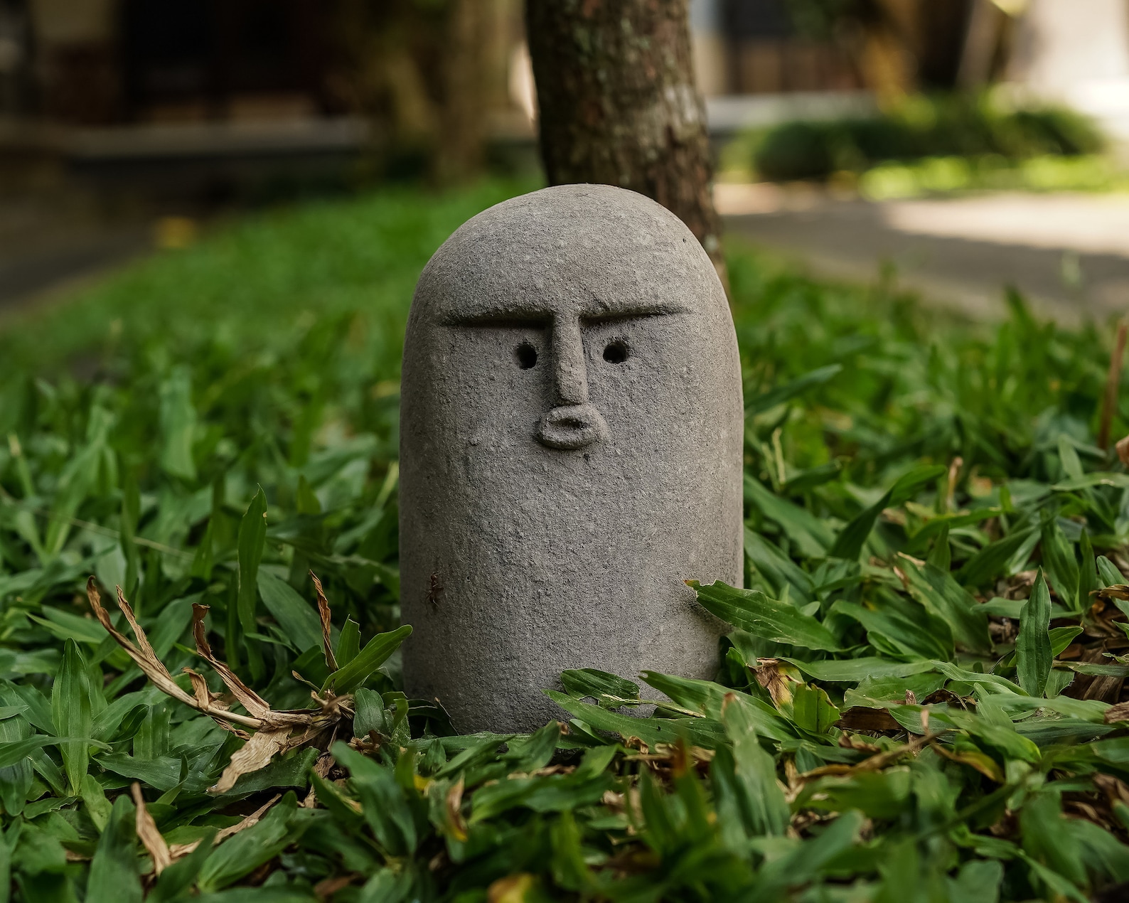 Funny Face, Stone Face Figurine, Stone Carving Face, Funny Face, Stone ...