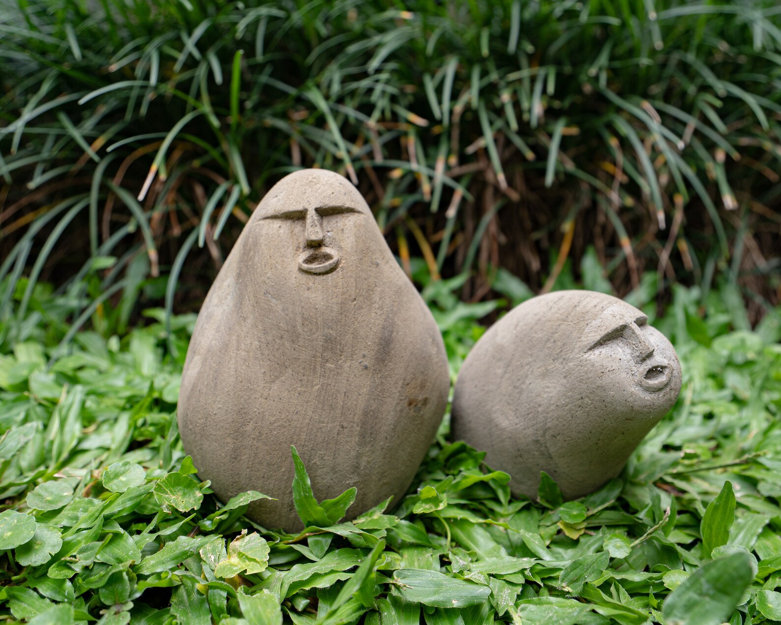 Stone Face Figurine, Stone Carving Face, Funny Face, Stone Carving ...
