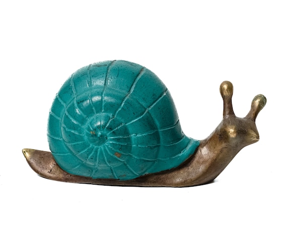 Snail Bronze Statue 3.5 Inch / 8 Cm Snail Figurine Home - Etsy