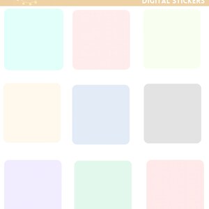 Digital Transparent Pastel Sticky Notes-round Square-digital Stickers ...