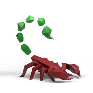 Scorpion Paper Sculpture,printable PDF Template,handmade Wild Animals ...