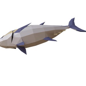 Tuna Paper Sculpture,printable PDF Template,handmade Sea Animal ...