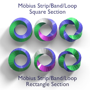 Mobius Strip 6 Packs Paper Sculpture,printable PDF Template,handmade ...