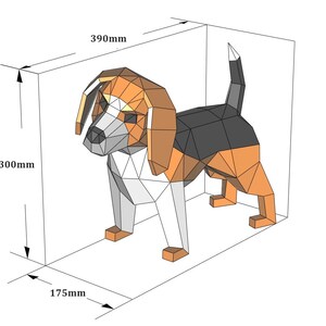 Beagle Paper Sculpture,printable PDF Template,handmade Terriers Dog ...