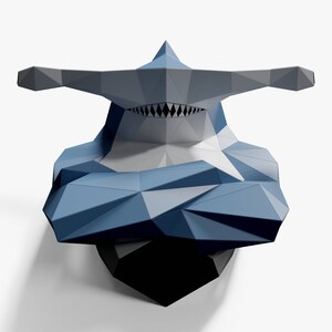 Hammerhead Shark Wall Décor Paper Sculpture,printable PDF Template ...