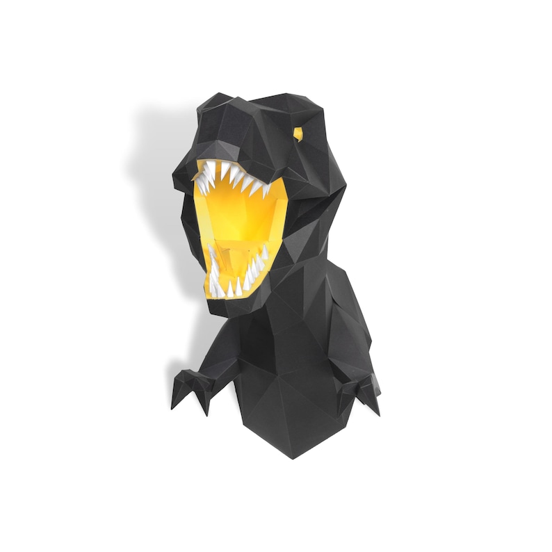 T-rex Trophy Paper Sculptureprintable PDF Templatehandmade - Etsy