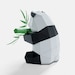 Panda Eating Bamboo Paper Sculpture,printable PDF Template,handmade ...