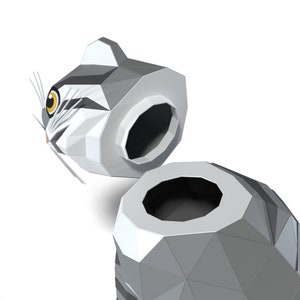 Pallass Cat Paper Sculpture,printable PDF Template,handmade Manul Cat ...