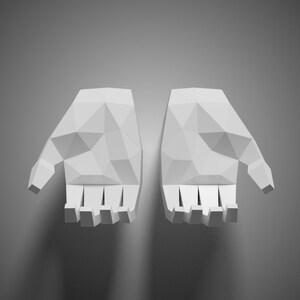 Hand Pose 5 Paper Sculpture,printable PDF Template,handmade Wall ...