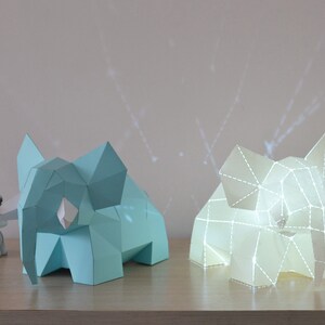 Cute Elephant Paper Model, 3D Papercraft Tempalte, PDF File,instant ...