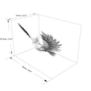 Phoenix Paper Sculpture,printable PDF Template,handmade Fantastic ...