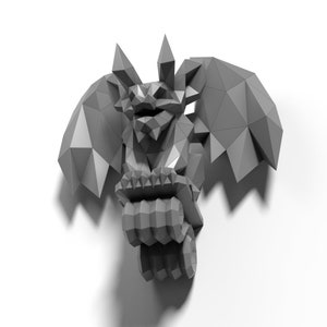 Gargoyle Paper Sculpture,printable PDF Template,handmade Fantastic ...
