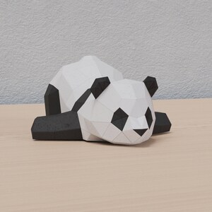 Two Cute Pandas Paper Sculpture,printable PDF Template,handmade Wide ...