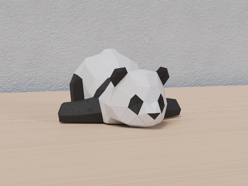 Two Cute Pandas Paper Sculptureprintable PDF - Etsy